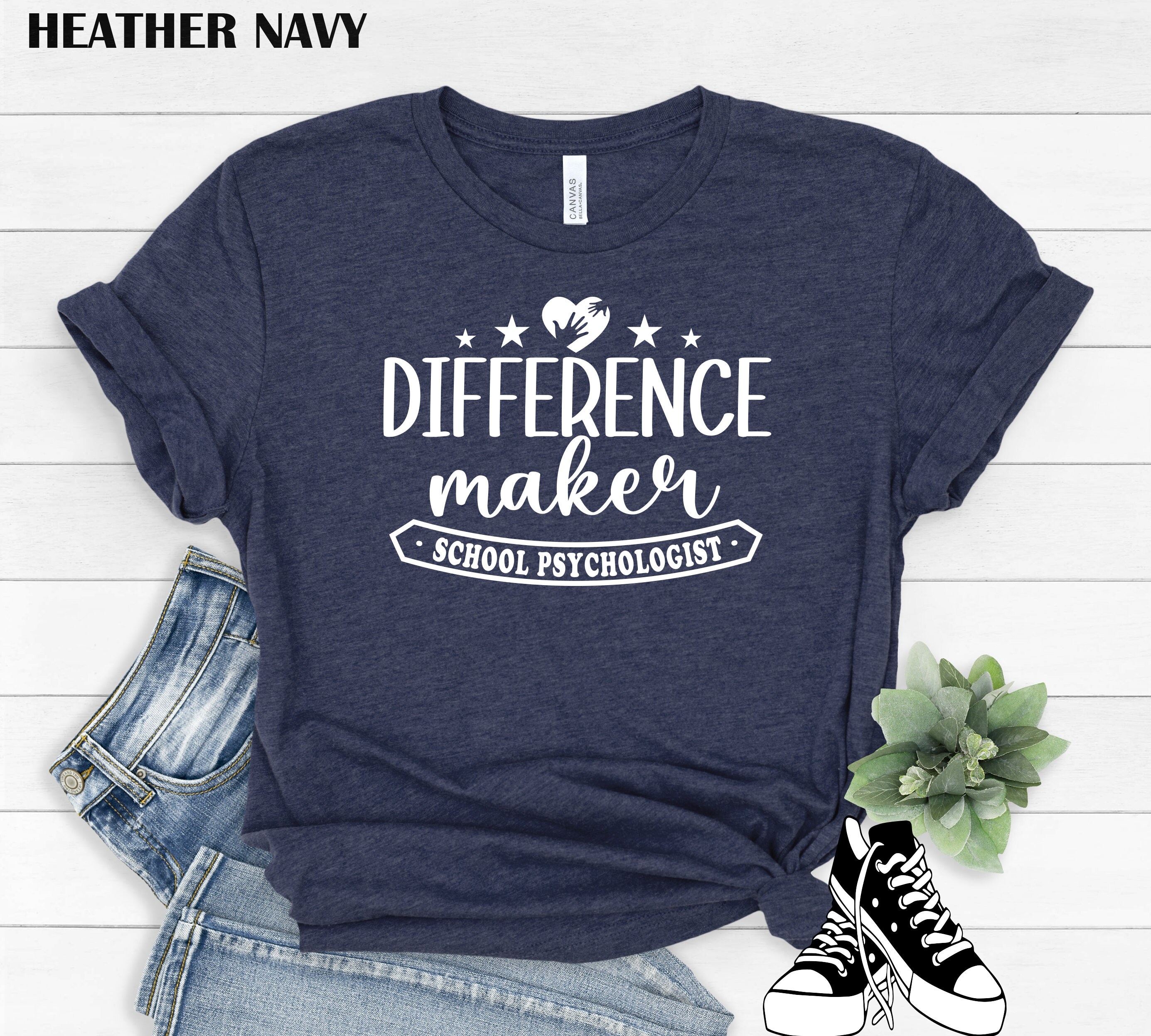Difference Maker School Psychologist Shirt - Unisex Bella Canvas Tee - Etsy