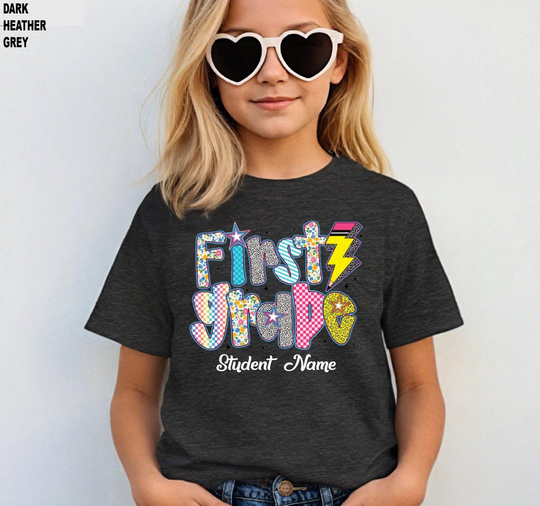 Hello First Grade Shirt: Back to School, Custom Name, Elementary - Etsy