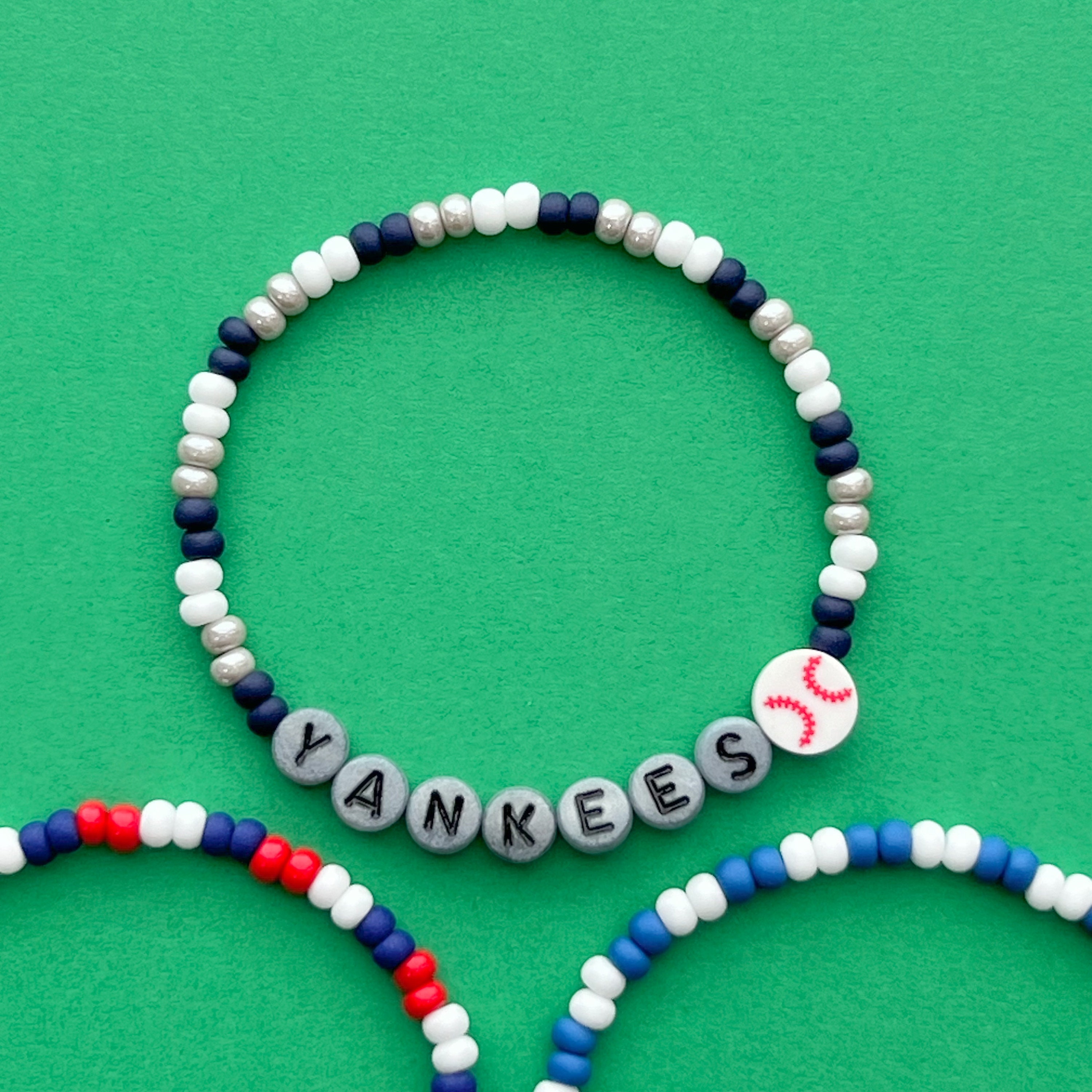 Baseball Custom Team Colors Beaded Bracelet - Etsy