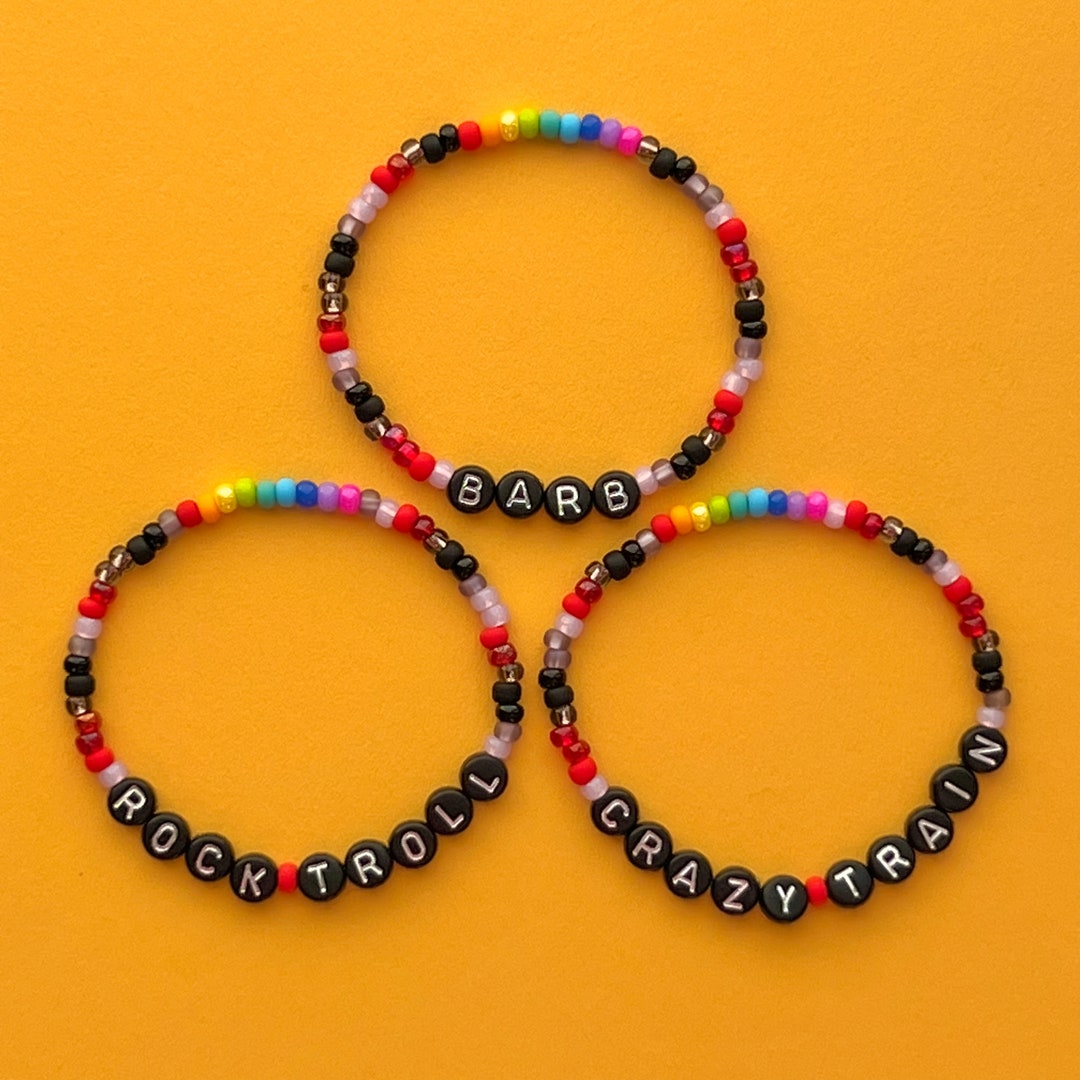 Trolls World Tour Barb Rock Troll Crazy Train Beaded Bracelets - Etsy