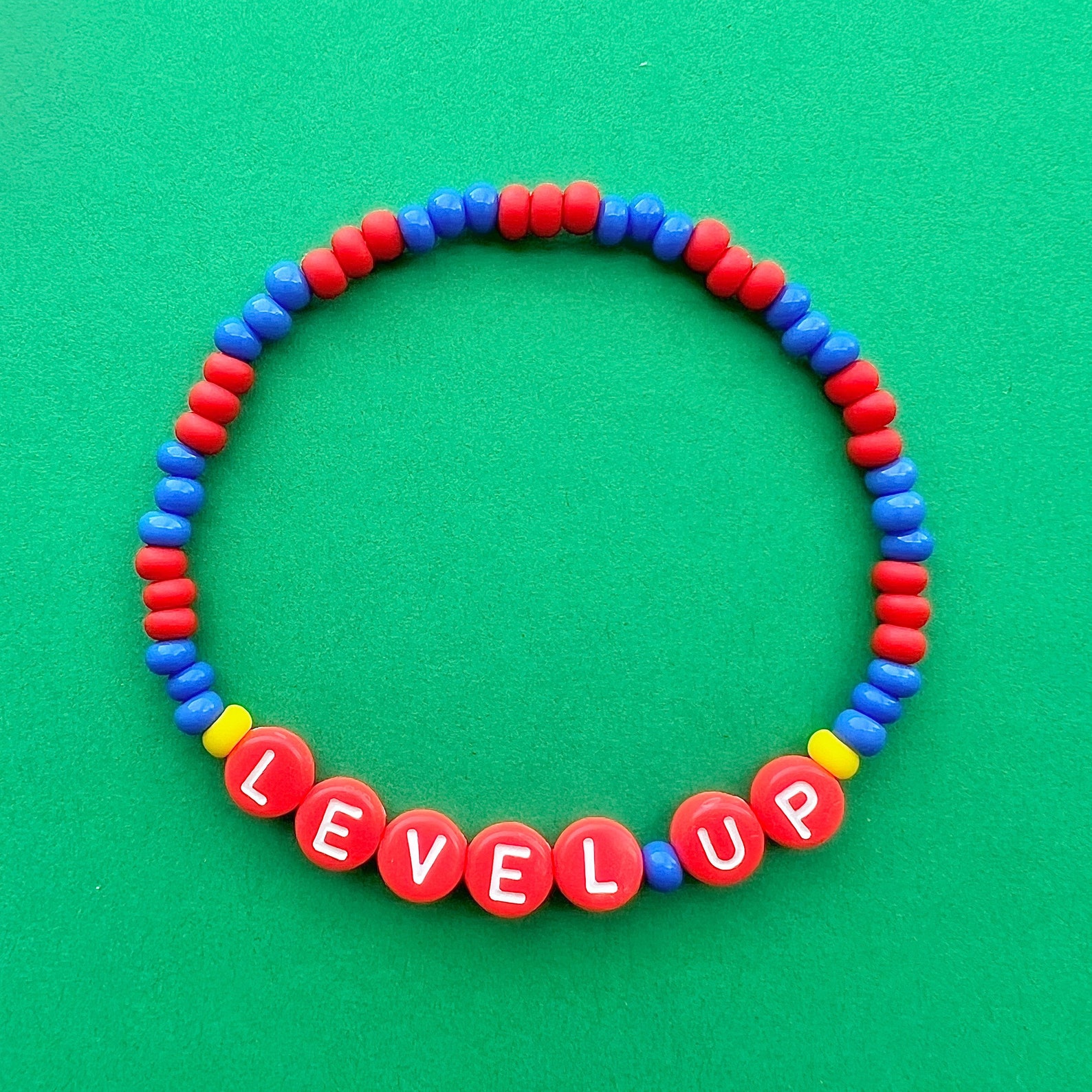Super Mario Level up and Power up Beaded Bracelets - Etsy