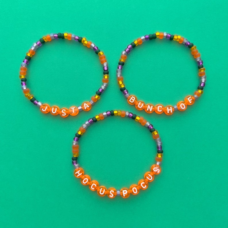 Hocus Pocus Just A Bunch of Hocus Pocus Beaded Bracelets - Etsy