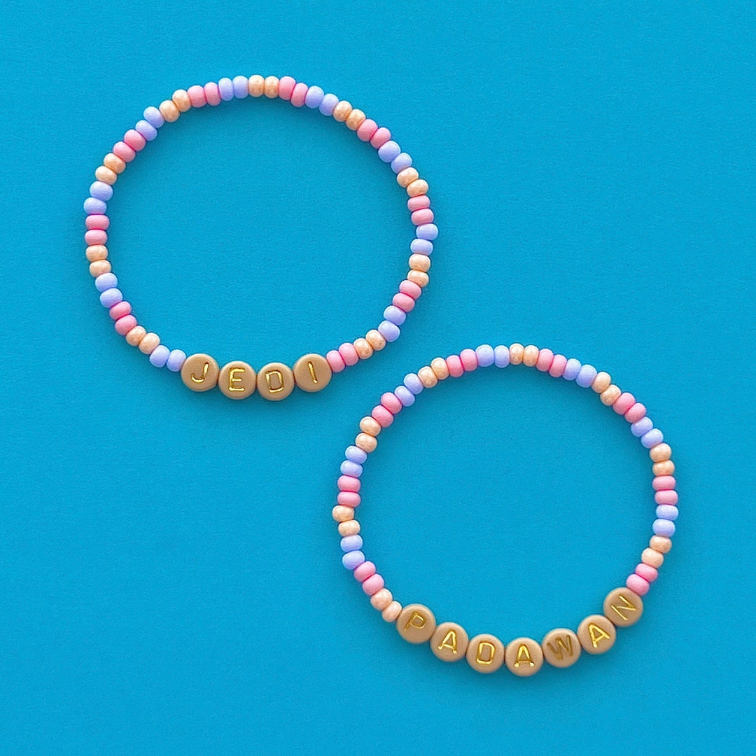 Star Wars Sunset Jedi & Padawan Beaded Bracelets - Etsy