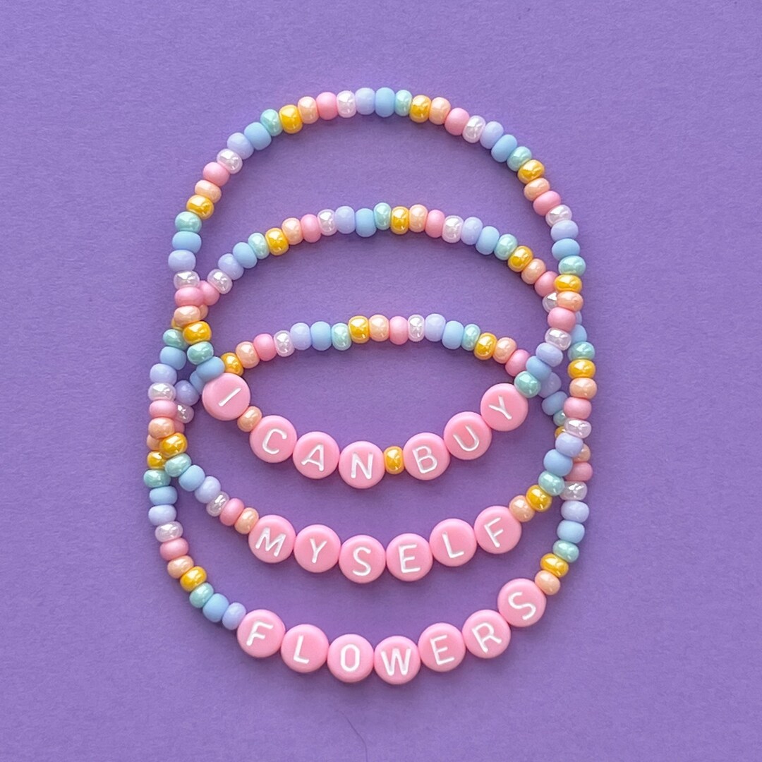 Miley Cyrus I Can Buy Myself Flowers Beaded Bracelets - Etsy
