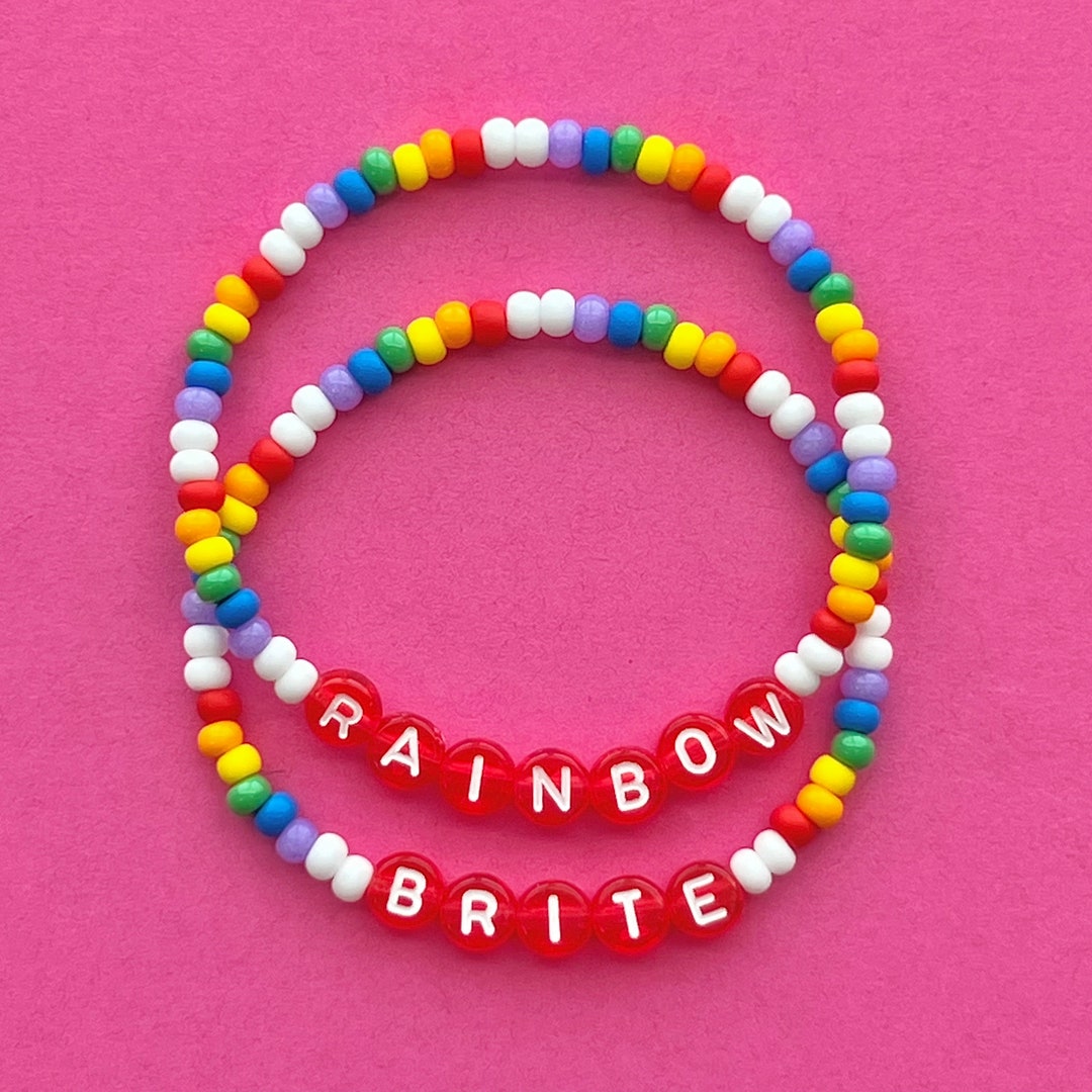 Rainbow Brite Beaded Bracelets - Etsy