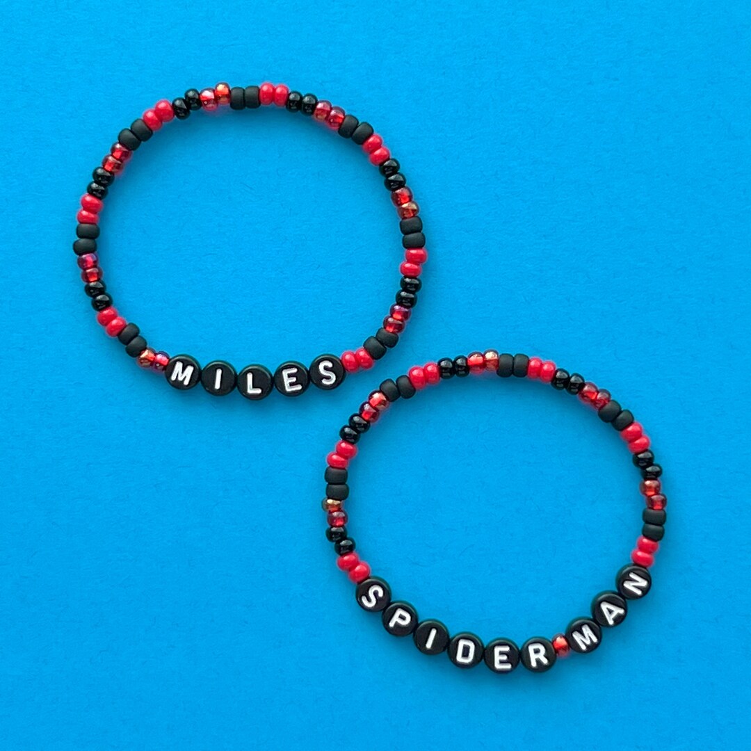 Miles Morales Spider-man Beaded Bracelets - Etsy