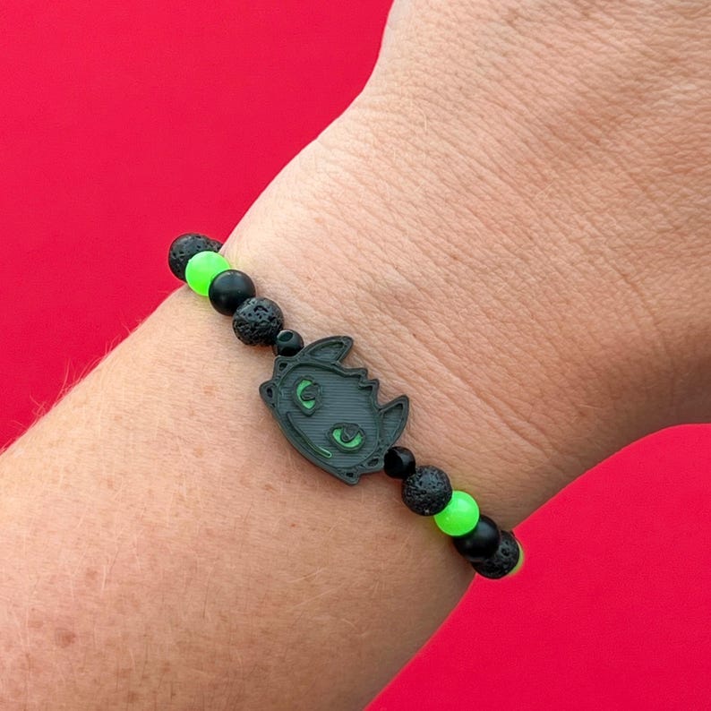 Night Fury Dragon Beaded Bracelet - Etsy