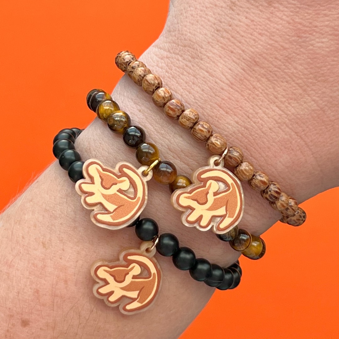 Lion King Simba Charm Beaded Bracelets - Etsy