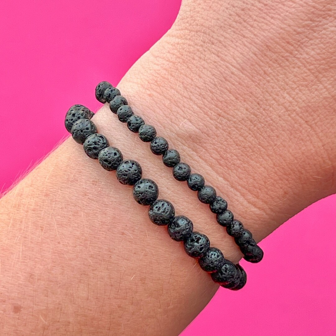 Black Barnacle Mini and Midi Bubble Beaded Bracelets - Etsy