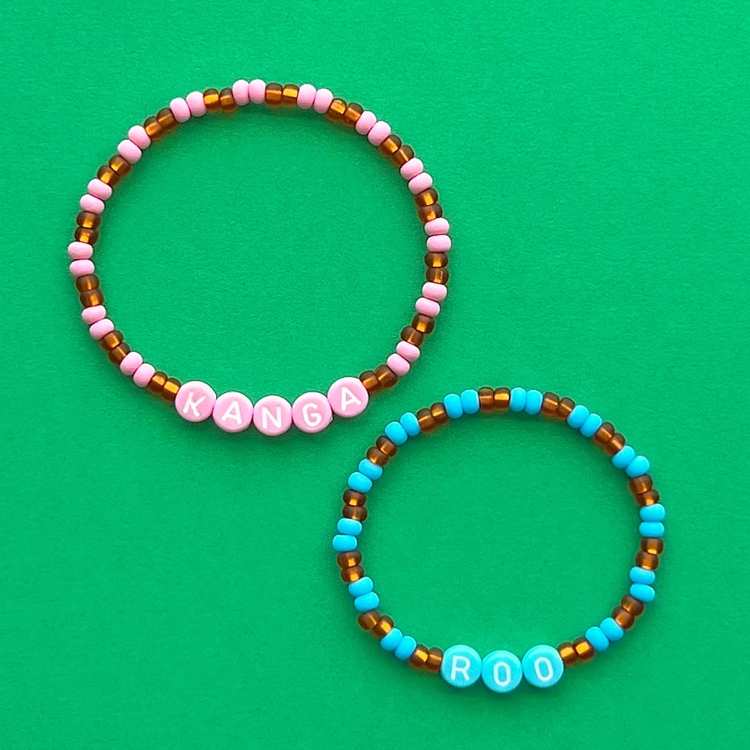 Kanga & Roo Winnie the Pooh Beaded Bracelets - Etsy