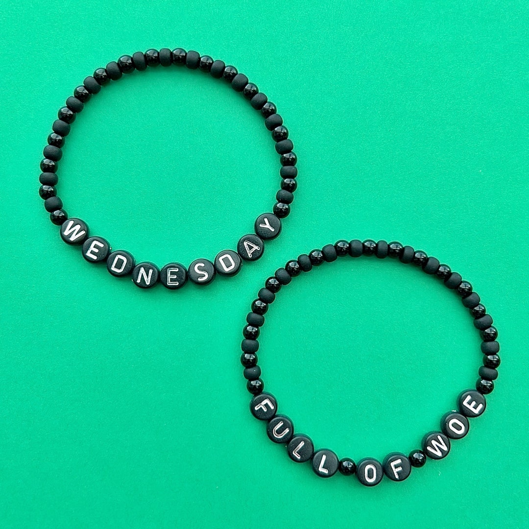 Wednesday Full of Woe Beaded Bracelets - Etsy