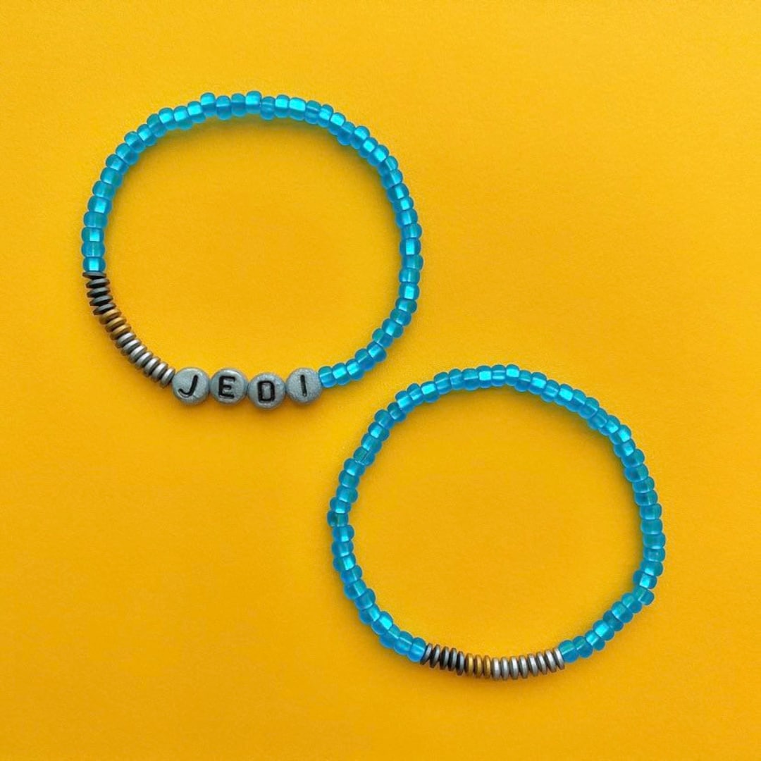 Star Wars Jedi Lightsaber Beaded Bracelets - Etsy