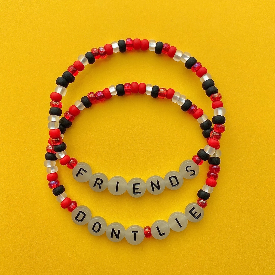Friends Motto Glow Letters Beaded Bracelets - Etsy