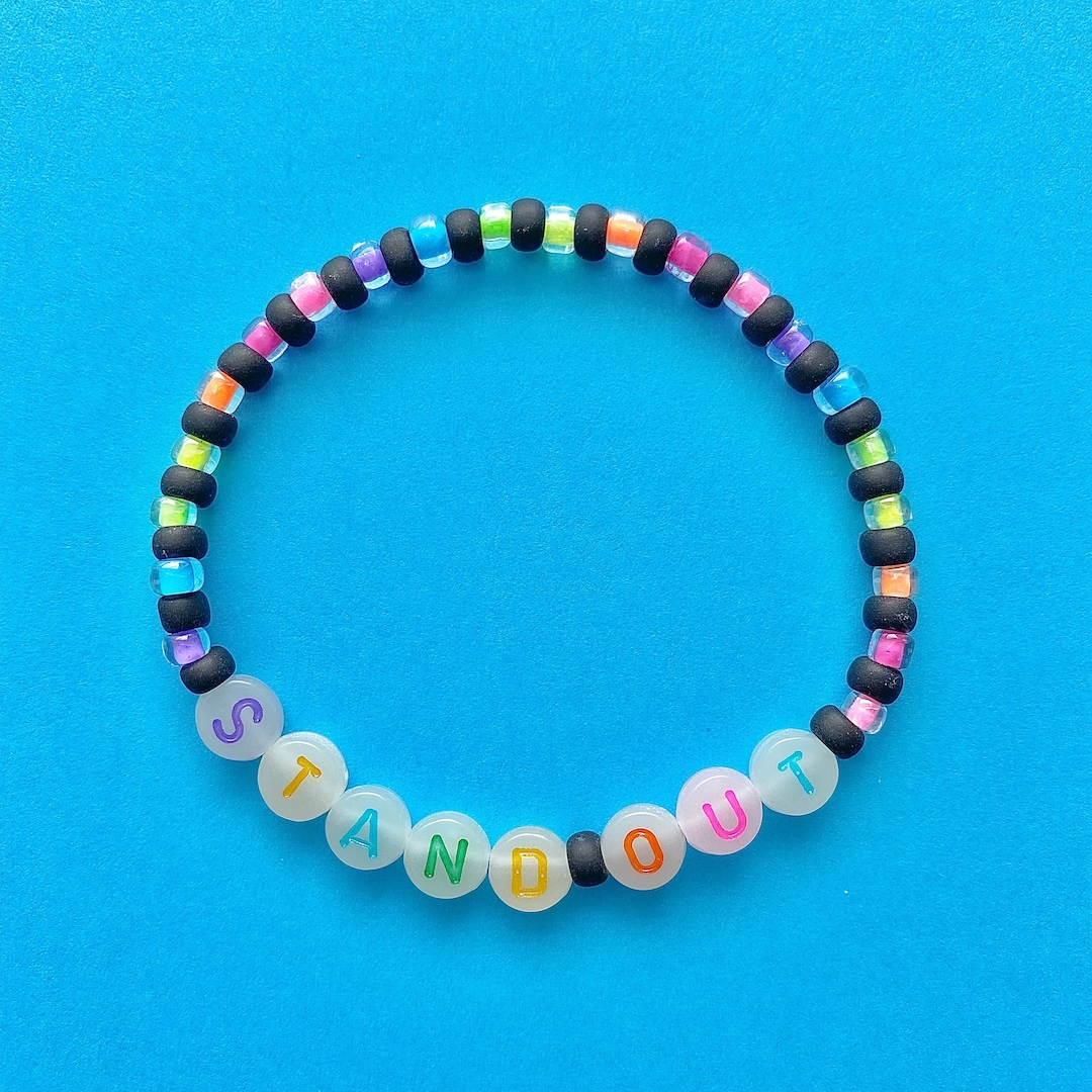 A Goofy Movie Stand Out Glow Letters Beaded Bracelet - Etsy