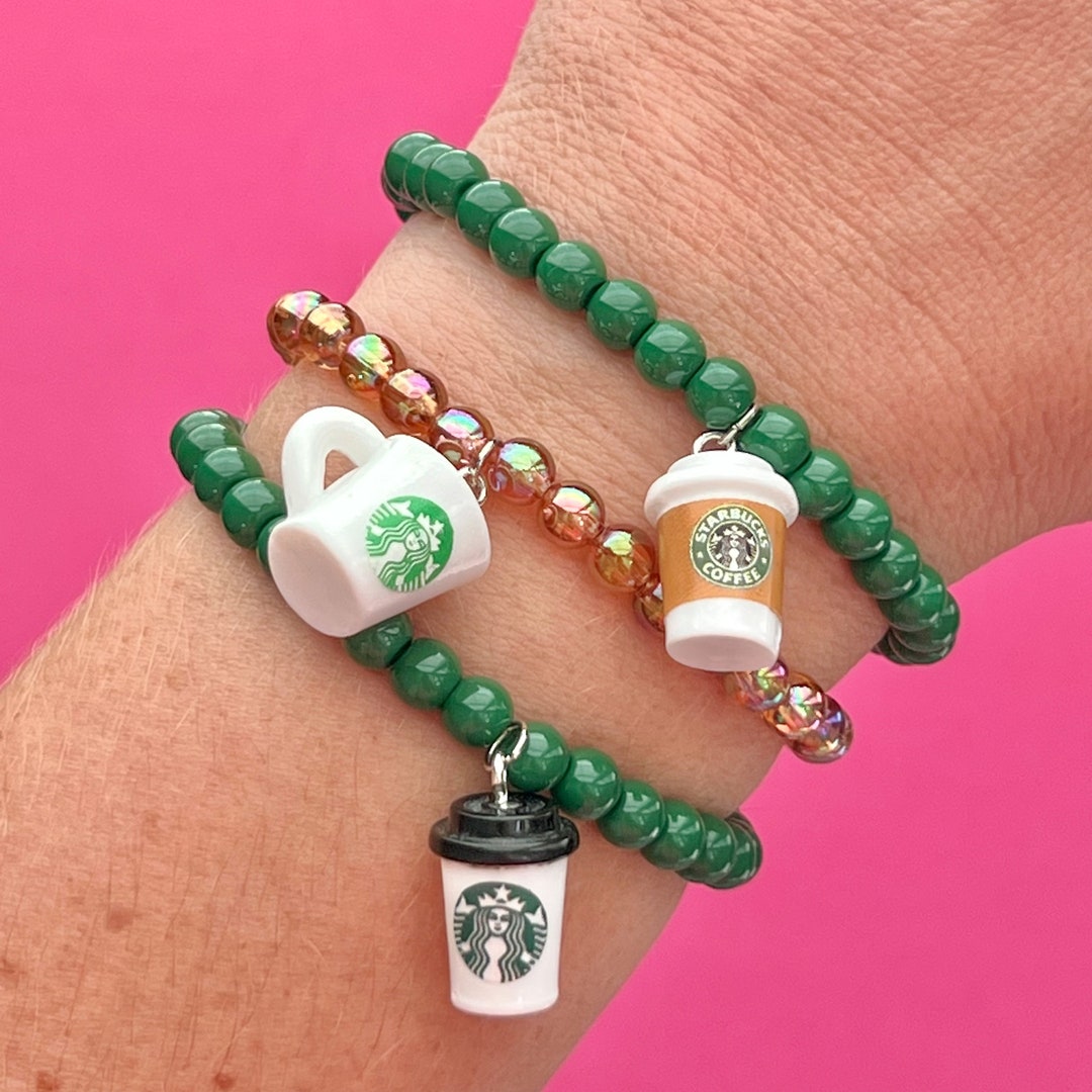 Midi Bubble Coffee Cups Beaded Bracelets - Etsy