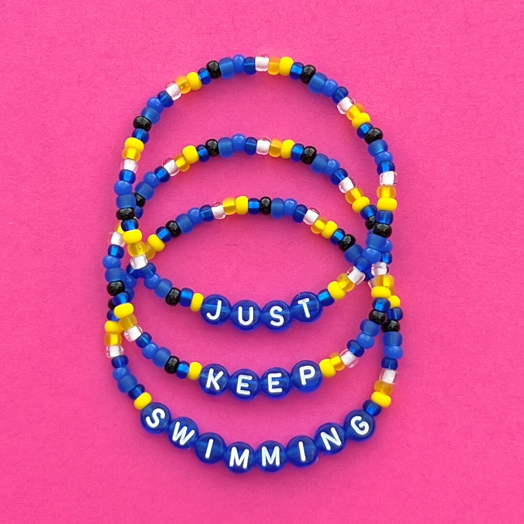 Finding Nemo Just Keep Swimming Beaded Bracelets - Etsy