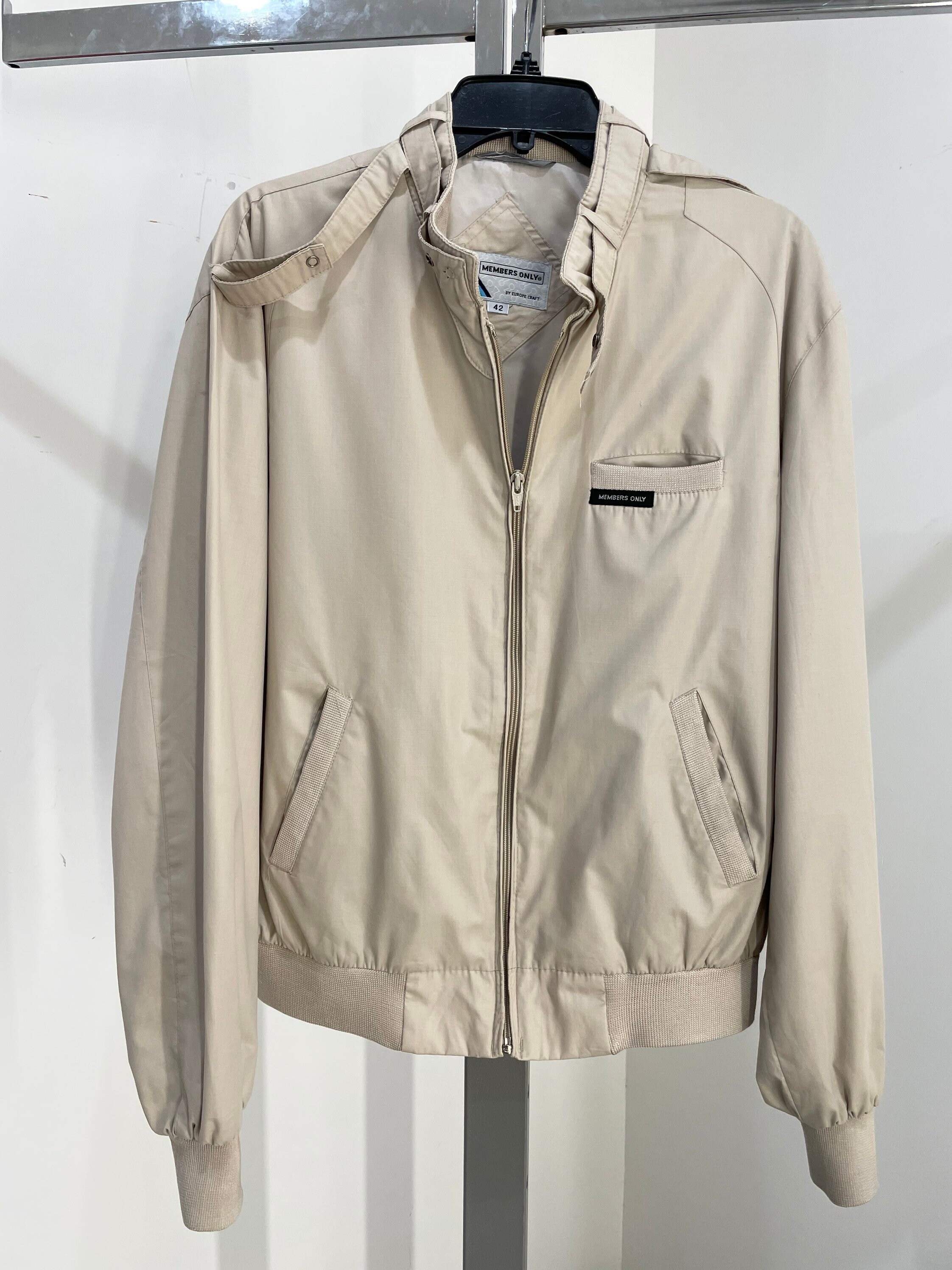 Vintage members only jacket light brown/ size 42 | Etsy