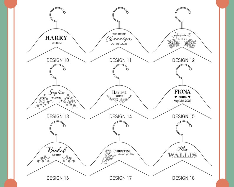 Personalized Wedding Hangers - Custom Bride & Groom Name Hangers ...