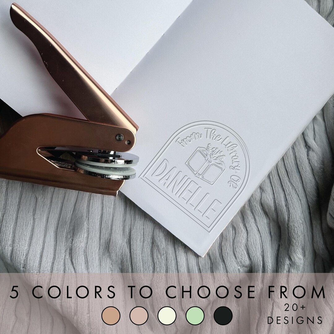 Custom Rose Gold From the Library of Book Embosser, Personalized Gift ...
