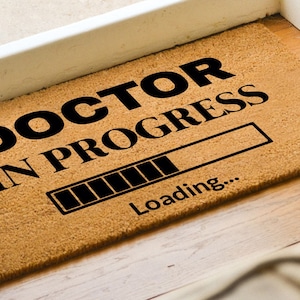 Doctor in Progress - Doctor Doormat - Welcome Doormat - New Home Gift ...