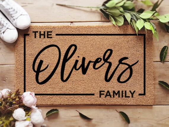 Personalized Rug Custom Welcome Door Mat Housewarming Gift - Etsy