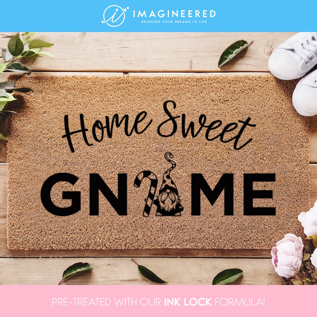 Cute Gnome Rug - Home Sweet Gnome - Christmas Gift - Holiday Gnomes ...