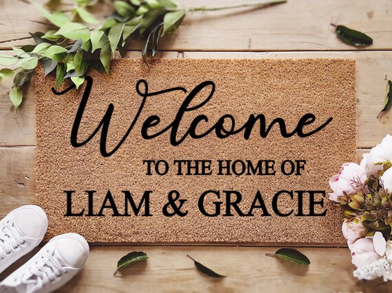 Welcome Door Mat Welcome to the Home of Personalized Name | Etsy