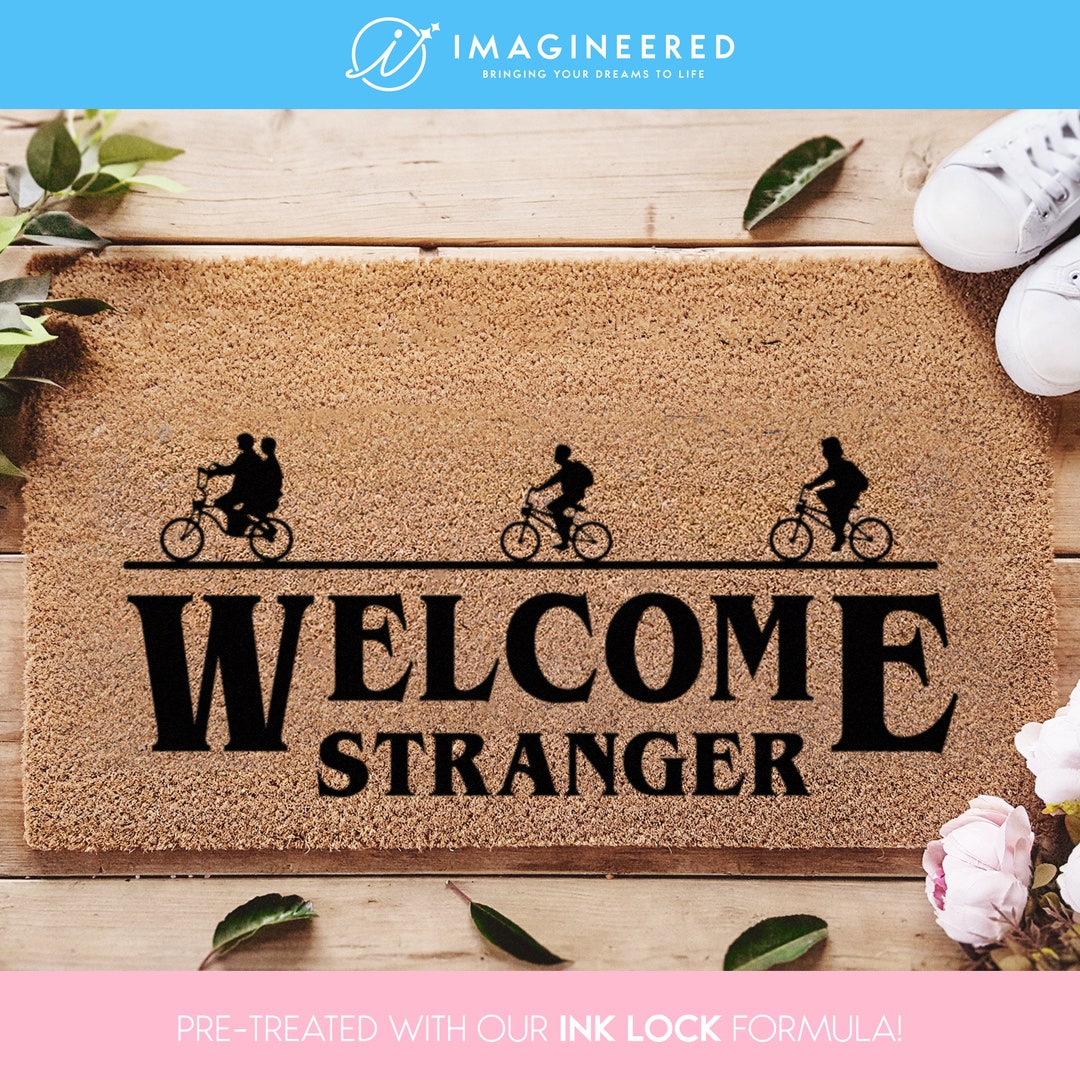 Welcome Stranger Funny Door Mat Stranger Thing the Upside Down Doormat ...