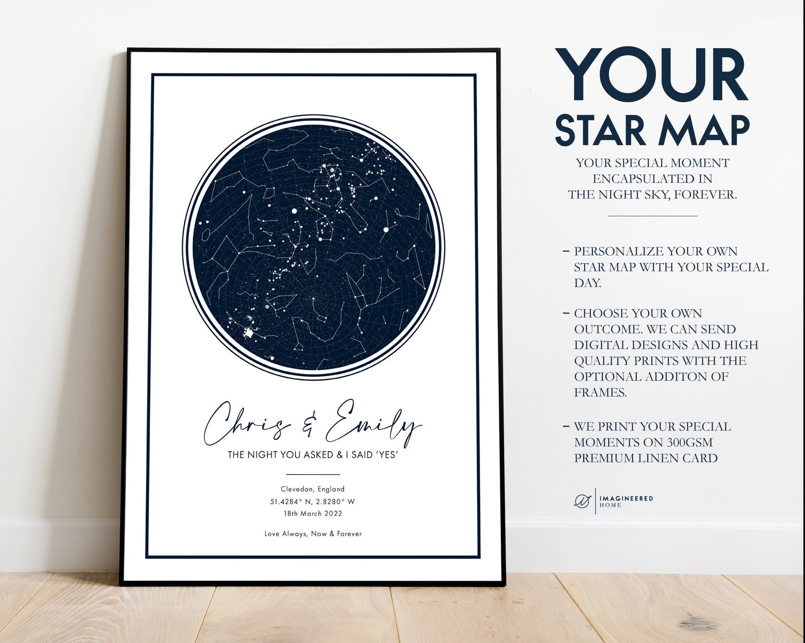 Anniversary Gift Custom Night Sky Star Map Night Sky Print - Etsy