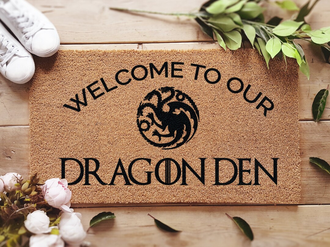 Welcome to Our Dragon Den Doormat Custom Welcome Mat TV - Etsy
