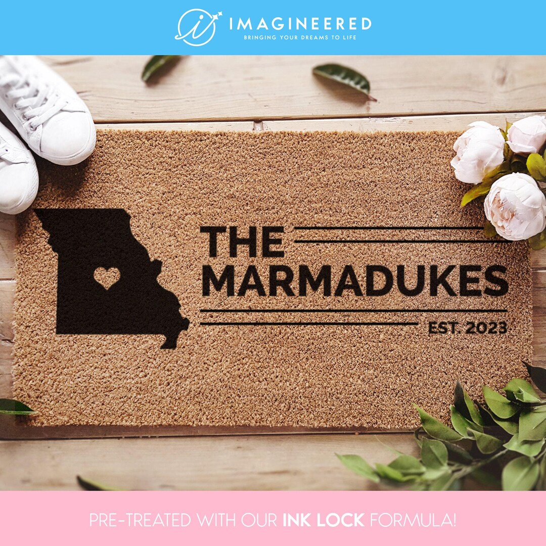 Missouri Us State Map Doormat - Personalized State Doormat - Home State ...