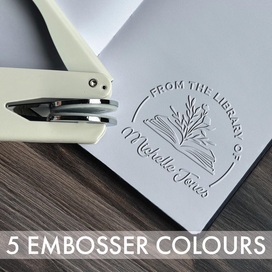 Personalized Book Embosser With Free Travel Pouch – Custom Library ...