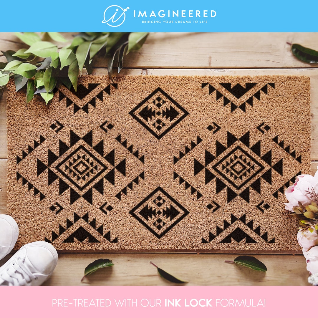 Boho Aztec Style Rug - Cute Western Doormat - Aztec Style Rug - Boho ...