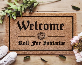 Roll for Initiative Doormat Dungeons and Dragons Doormat D&D | Etsy