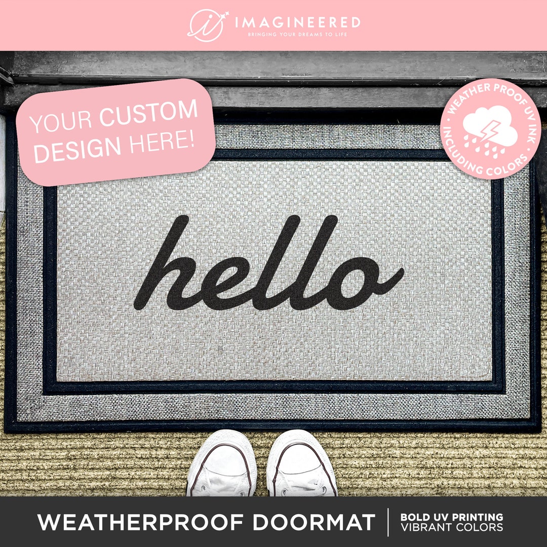 Custom Coloured All Weather Doormat - Personalized Door Mat - Choose ...