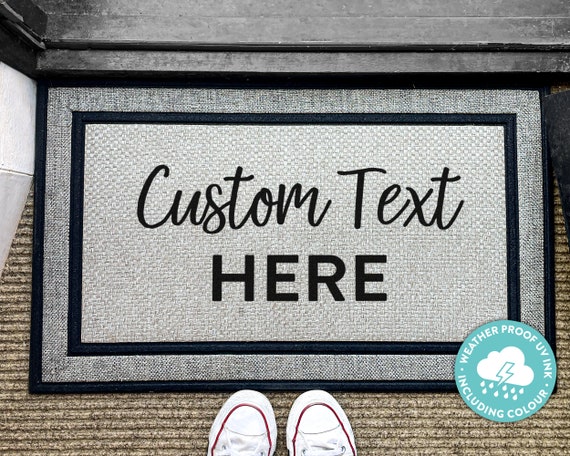 Custom Text Outdoor Door Mat Outdoor Personalized Rug - Etsy UK
