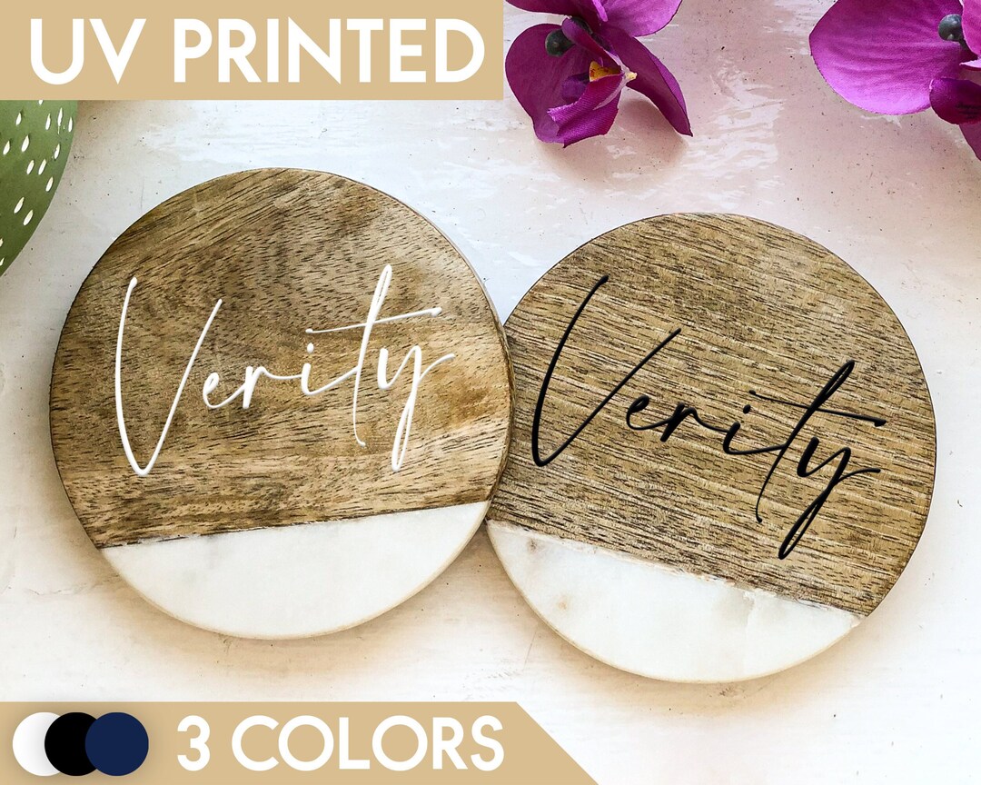 Custom Name Coasters, Personalized Wood Coasters, Family Name Coaster ...