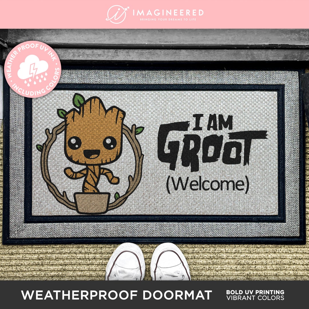 Baby Groot Outdoor Welcome Mat Marvel Outdoor Rug I Am Groot Groot Gifts Marvel Gifts Cute ...