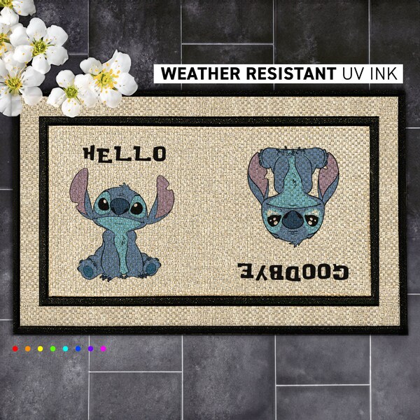 Stitch Welcome Mat - Etsy