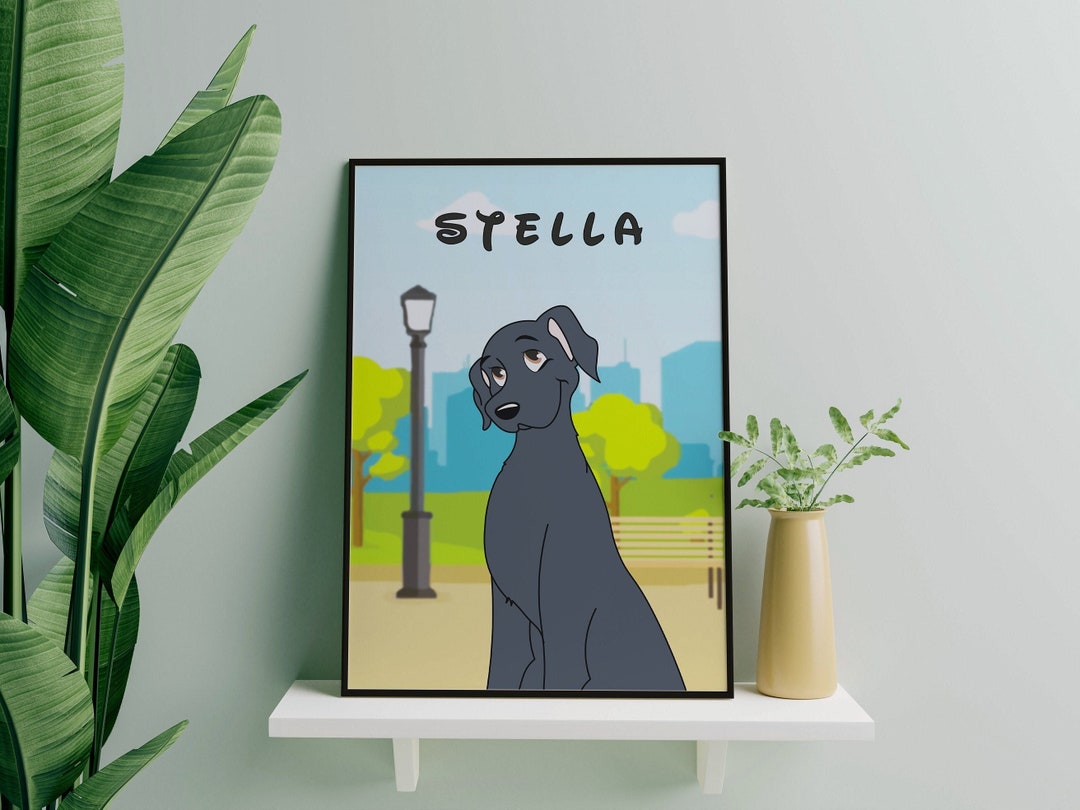 Labrador Personalized Dog Print, Dog Portrait Custom and Personalized ...