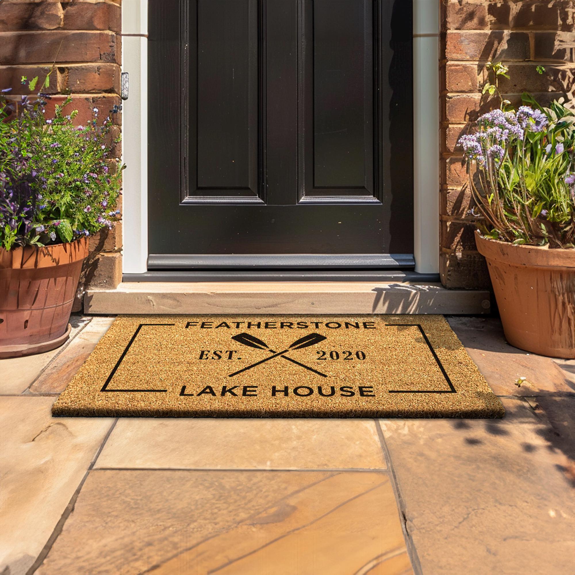 Lake House Doormat - Custom Welcome Mat - Personalized Cabin Doormat ...