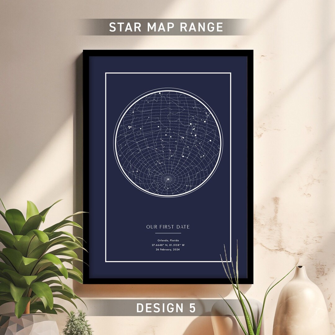 Custom Star Map Print, Couples Special Date, Anniversary Gift, Stars ...