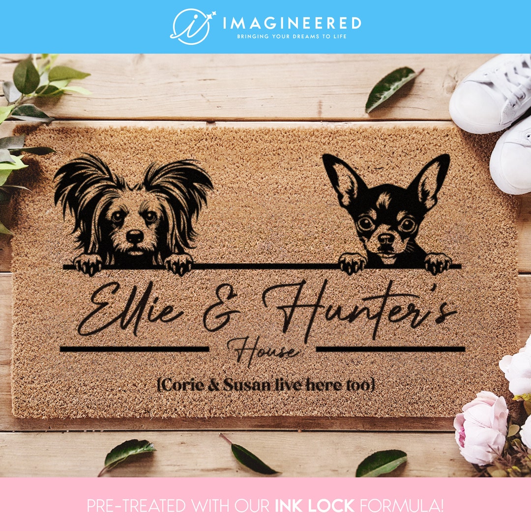 Personalized Housewarming Gift - Custom Dog Doormat - Dog Welcome Mat ...