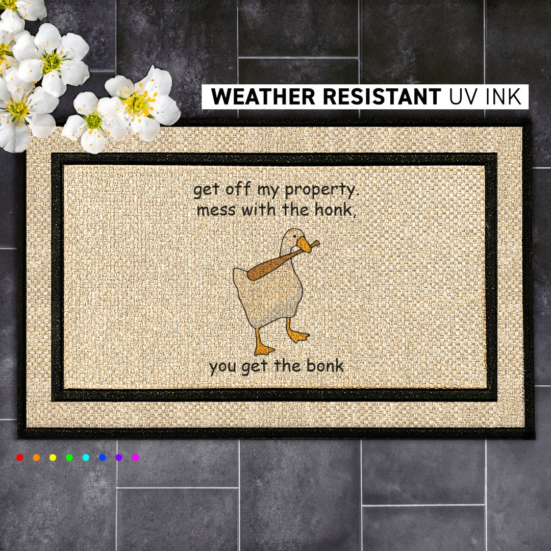 Silly Duck Honk Meme, Personalized Weather Proof Doormat, Meme Gift ...