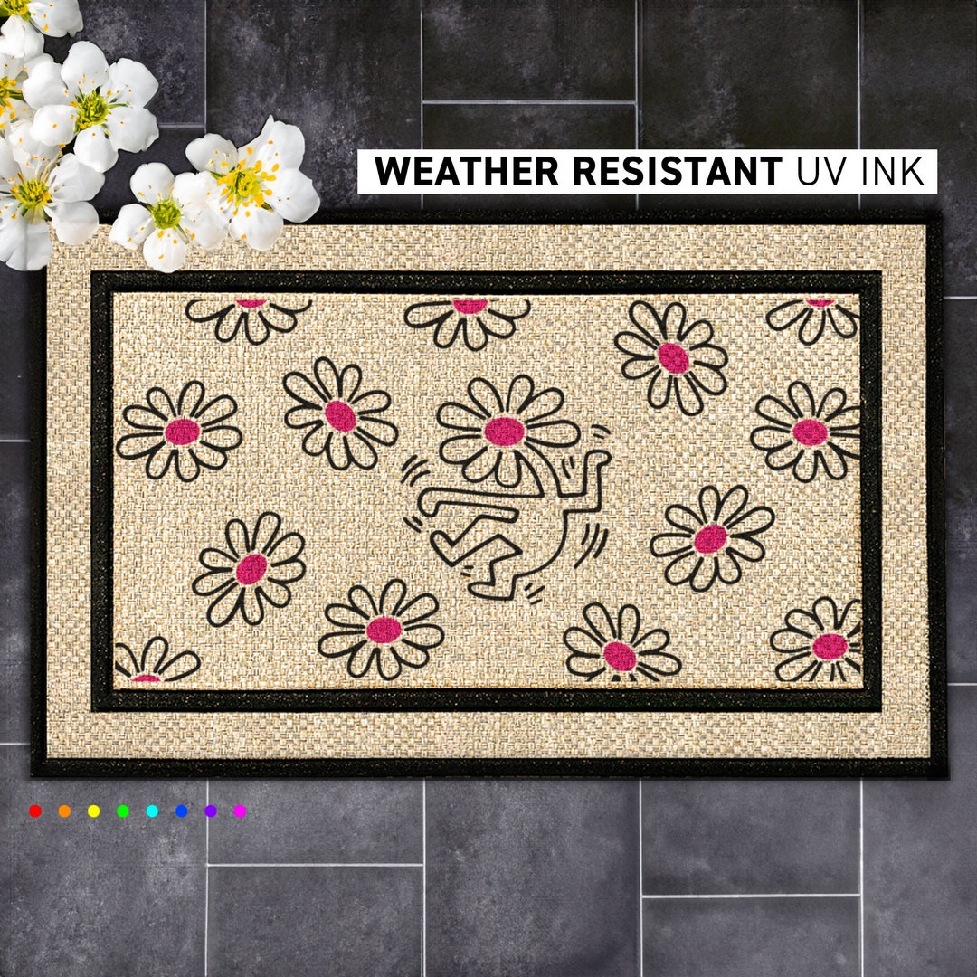 Keith Haring Style Entry Rug, Pop Culture Design Keith Haring Style ...