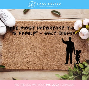 Walt Disney and Mickey Mouse Welcome Doormat Most - Etsy