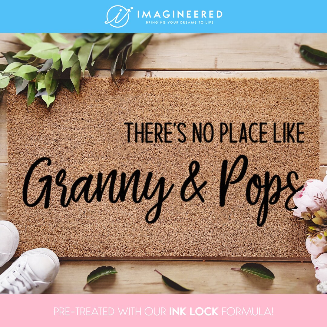 Custom Grandparent Welcome Mat There's No Place Like Granny & Pops ...
