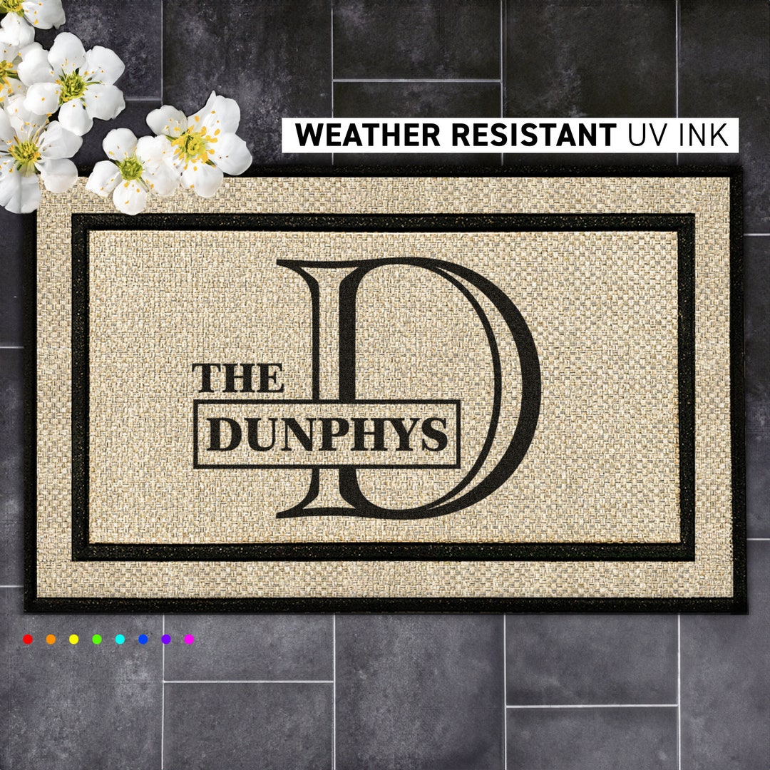 Custom Monogram Door Mat - Add a Personal Touch to Your Front Porch - Etsy
