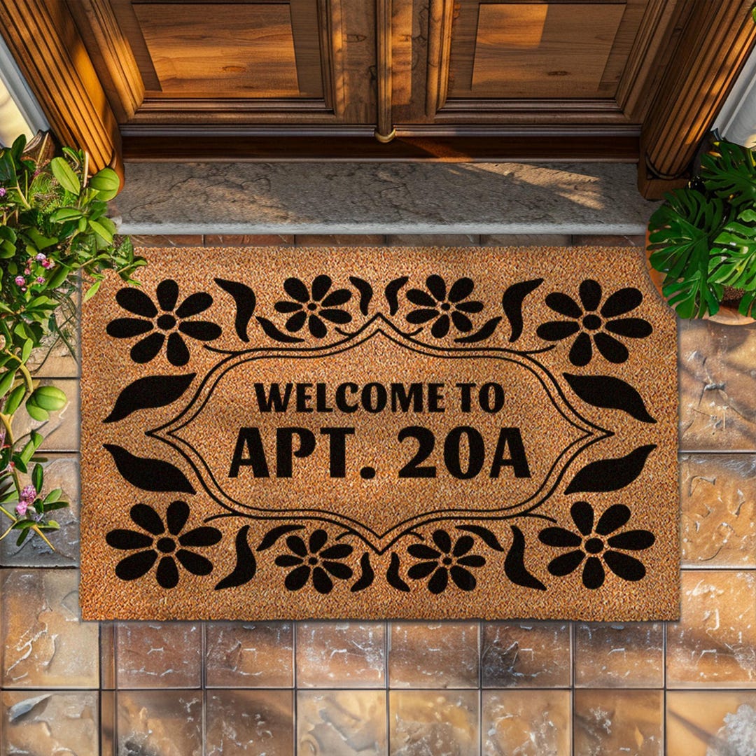 Custom Apartment Decor Rug - House Number Doormat - Apartment Finds ...
