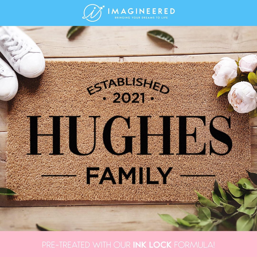 Custom Family Doormat - Personalized Doormat - Customizable Mat ...